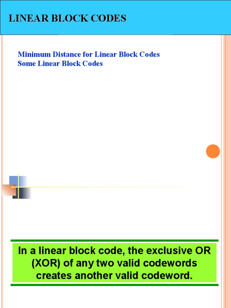 5.2 Linear Block Codes | Download Free PDF | Algorithms ...