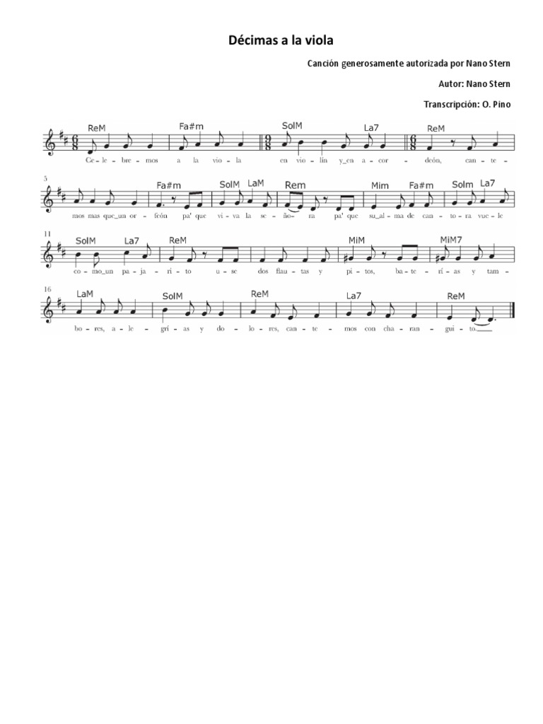 Décima Partitura | PDF