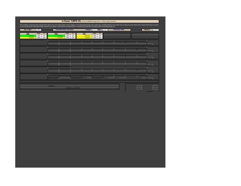 NSuns CAP2 UL - DrWorkout - Fitness | PDF | Physical Exercise | Sports