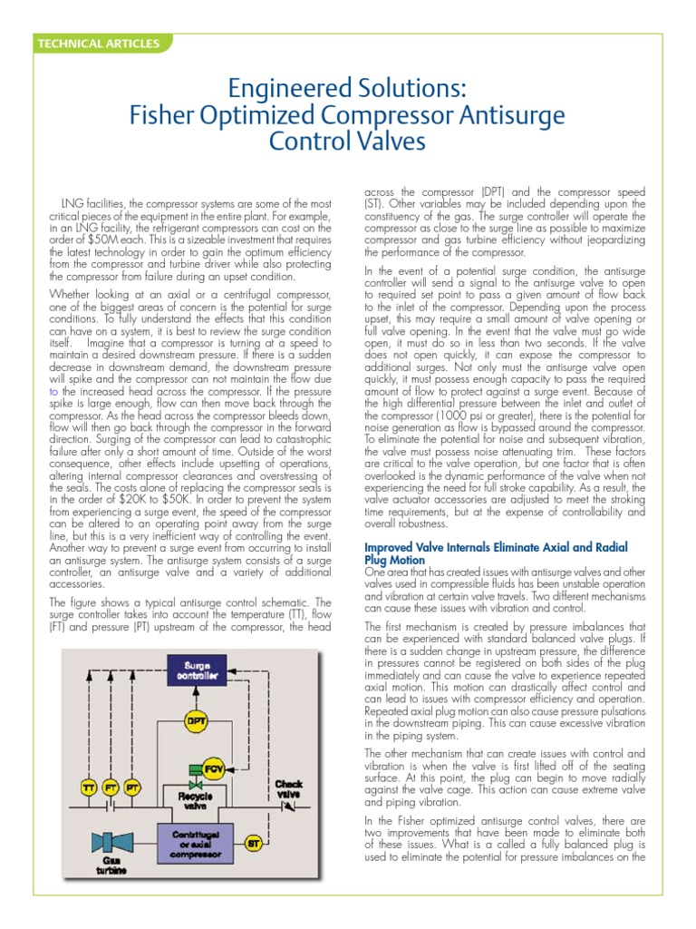 Fisher - Compressor Anti Surge Valve | PDF | Valve | Actuator
