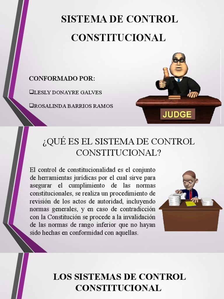 Sistema de Control Constitucional | PDF | Juez | Constitución