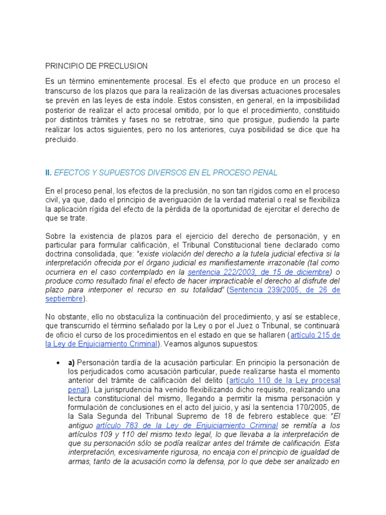 Principio de Preclusion | PDF | Estoppel colateral | Ley procesal