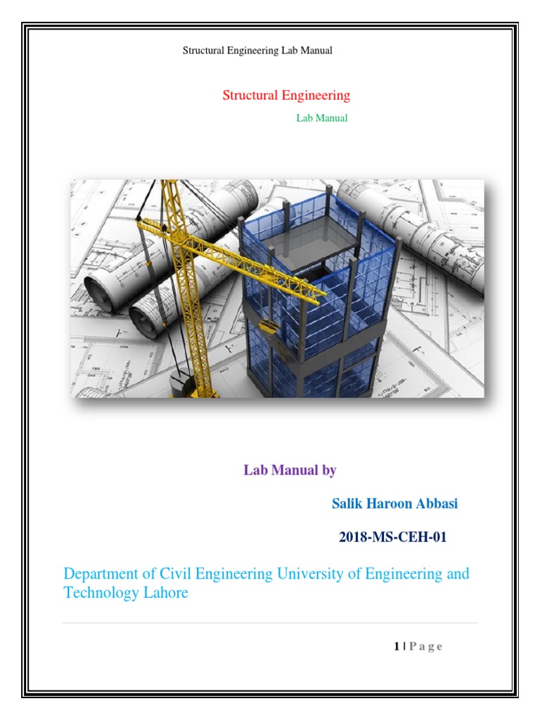 1.structure Engineering Lab Mannual | PDF | Young's Modulus | Beam (Structure)