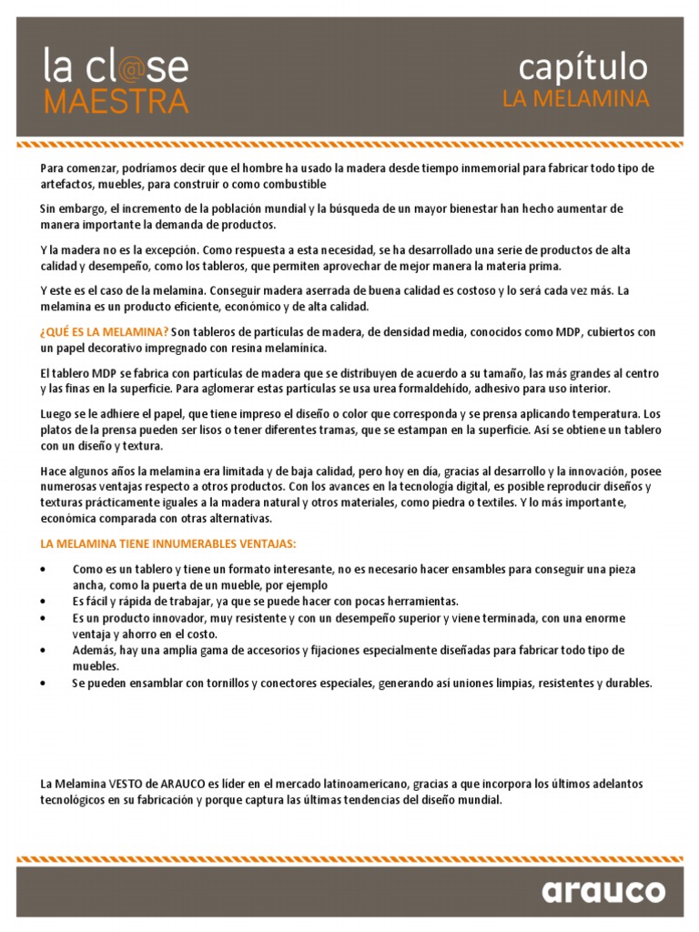 Capítulo 1 LA MELAMINA PDF | PDF