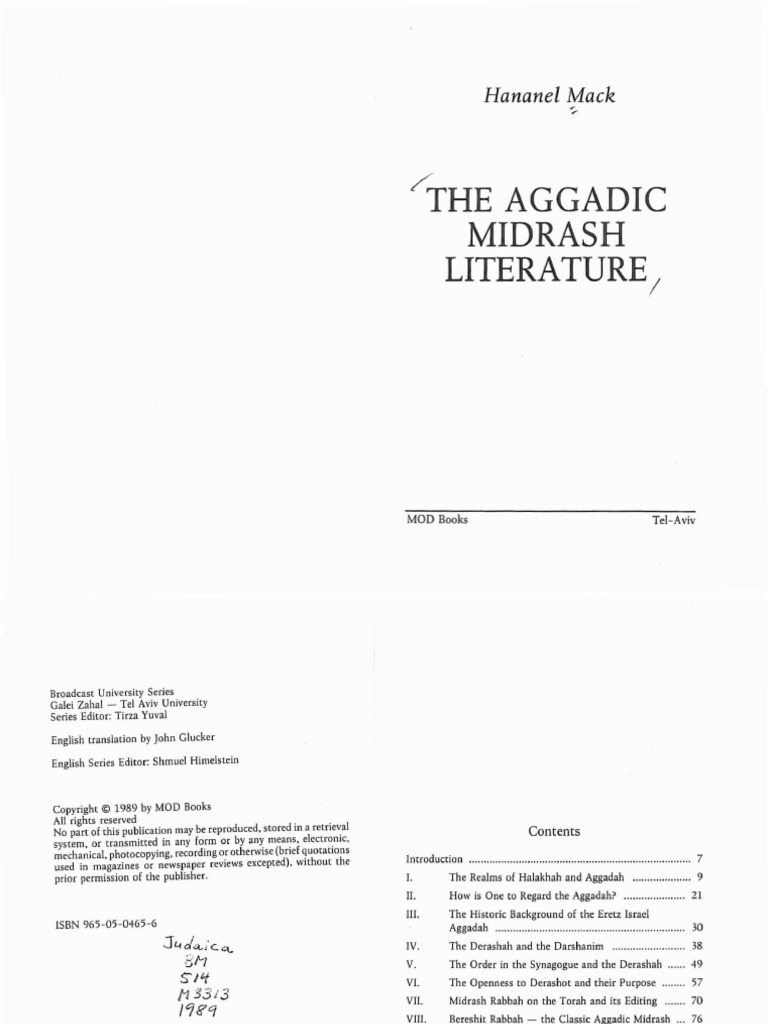 13 Mack - Aggadic Midrash Lit PDF | PDF | Midrash | Halakha
