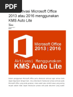 Panduan Aktivasi Office 2013 KMS | PDF