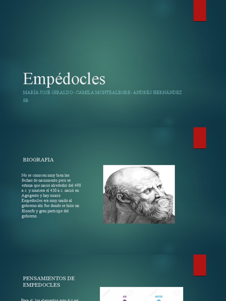 Empédocles Trabajo Filosofia | PDF