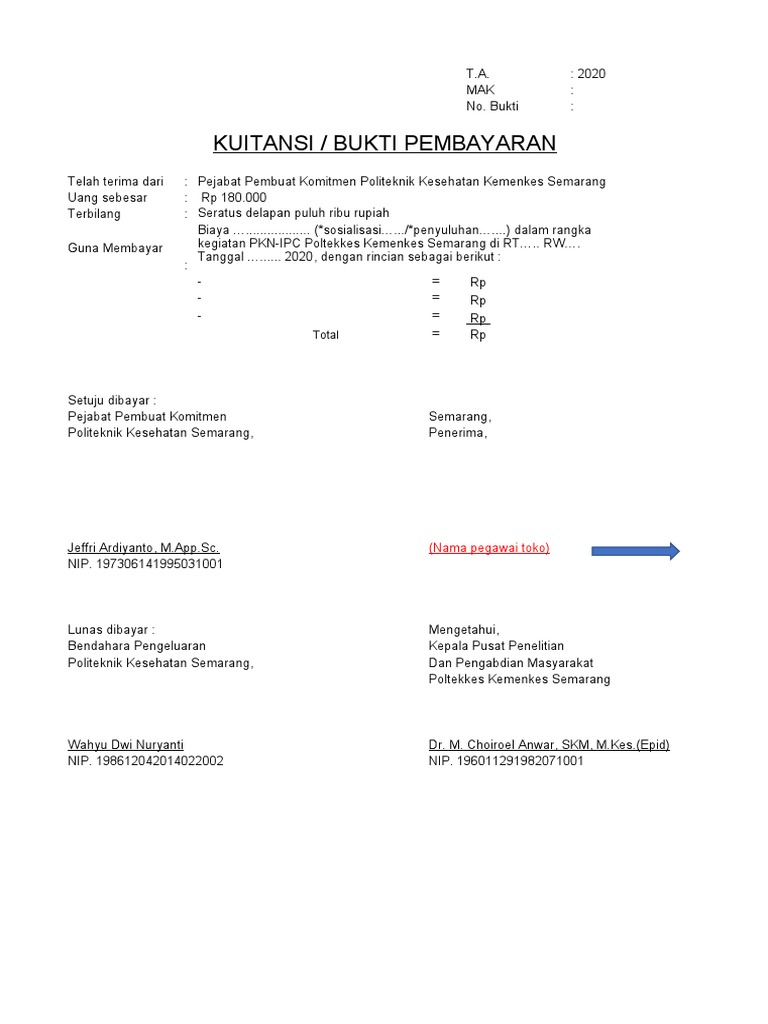 Format Kuitansi | PDF