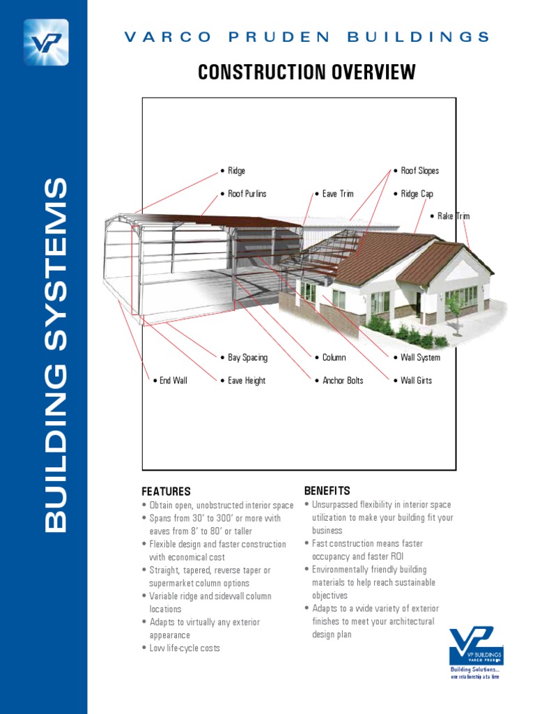Construction Overview: Varco Pruden Buildings | PDF | Framing ...