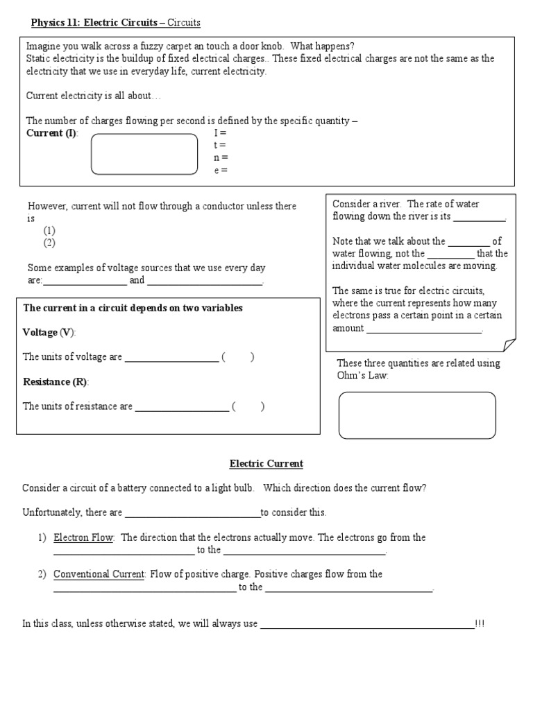 Circuits Notes and Qs Package - Final | PDF | Series And Parallel ...