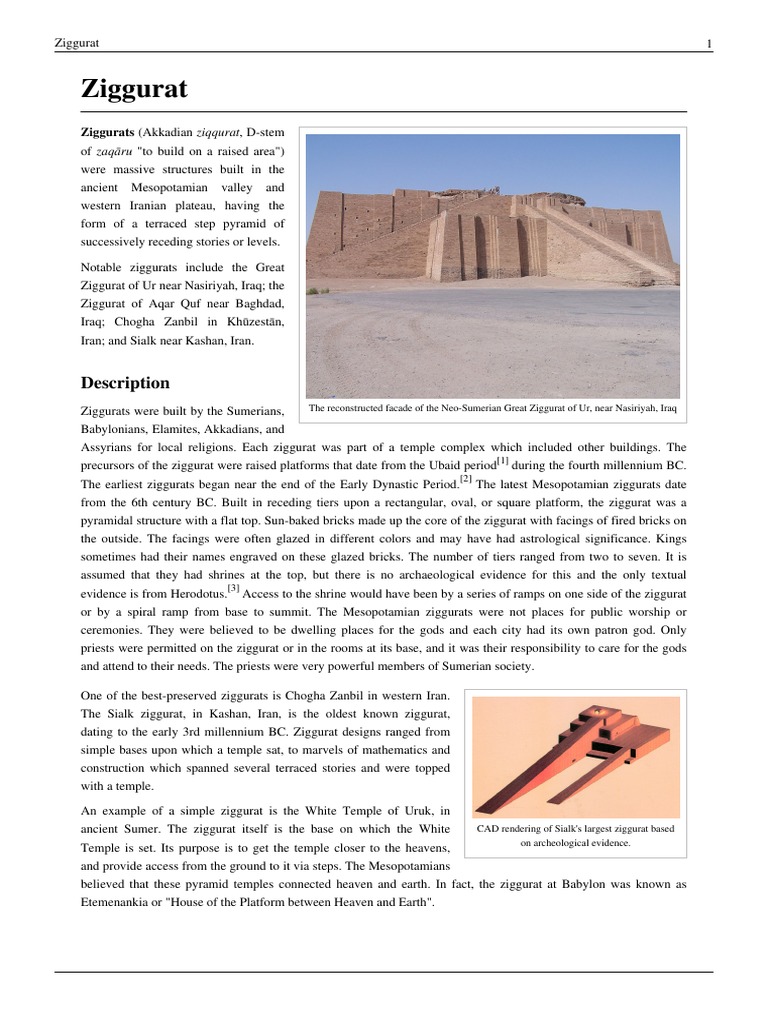 Ziggurat PDF | PDF | Archaeology Of Iraq | Sumer