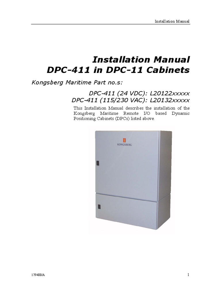 20 DPC-411 Installation Manual | PDF | Electrical Engineering | Equipment