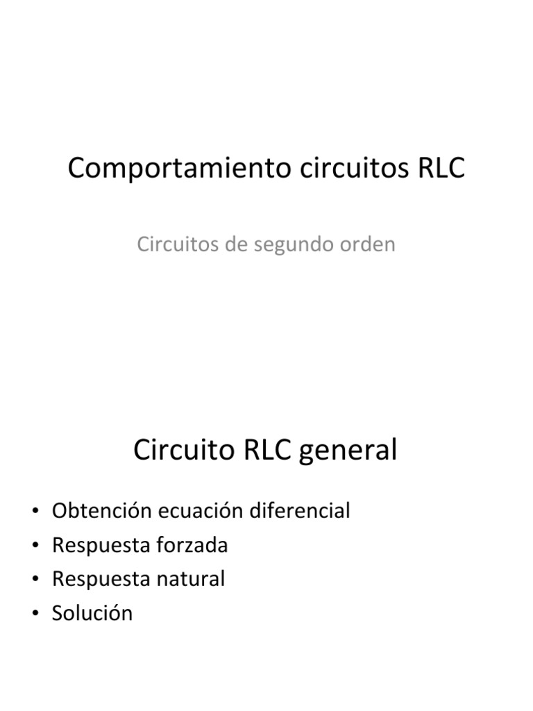 Comportamiento Circuitos RLC | Descargar gratis PDF | Ecuaciones ...