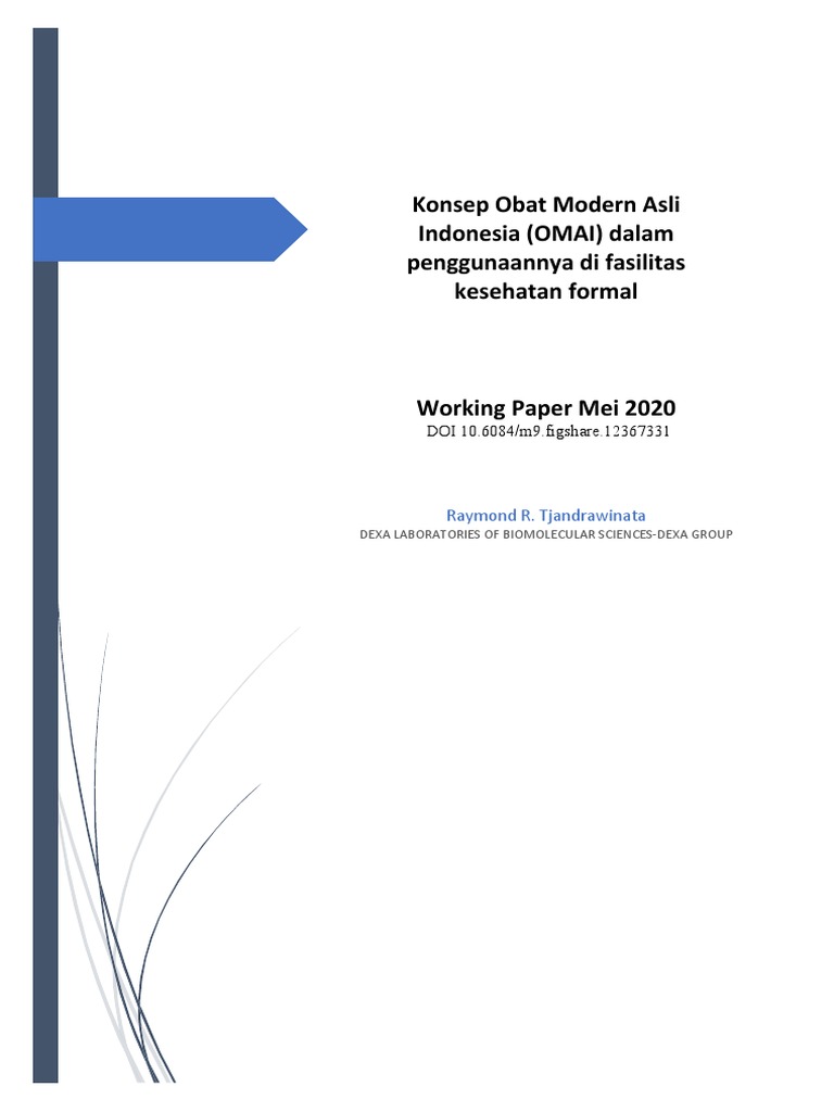 Konsep Obat Modern Asli Indonesia (OMAI) Dalam Penggunaannya Di ...