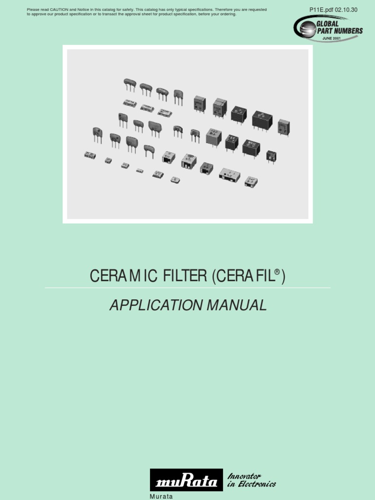 Ceramic Filter (Cerafil) : Application Manual | PDF | Home & Garden ...