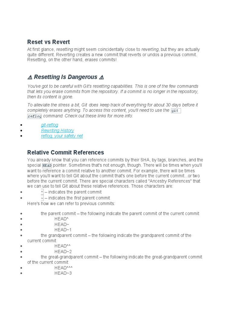 Reset Vs Revert | PDF | Search Engine Optimization | Computer Data