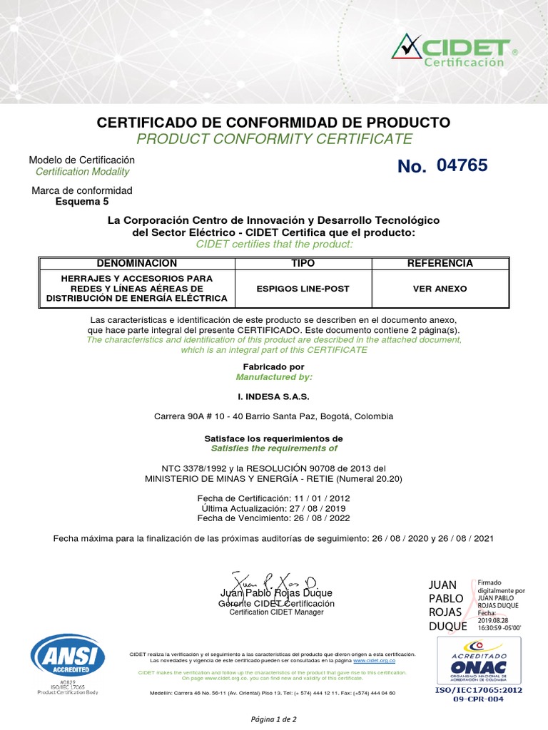 Espigos Line-Post PDF | PDF | Science | Ciencia y Tecnología