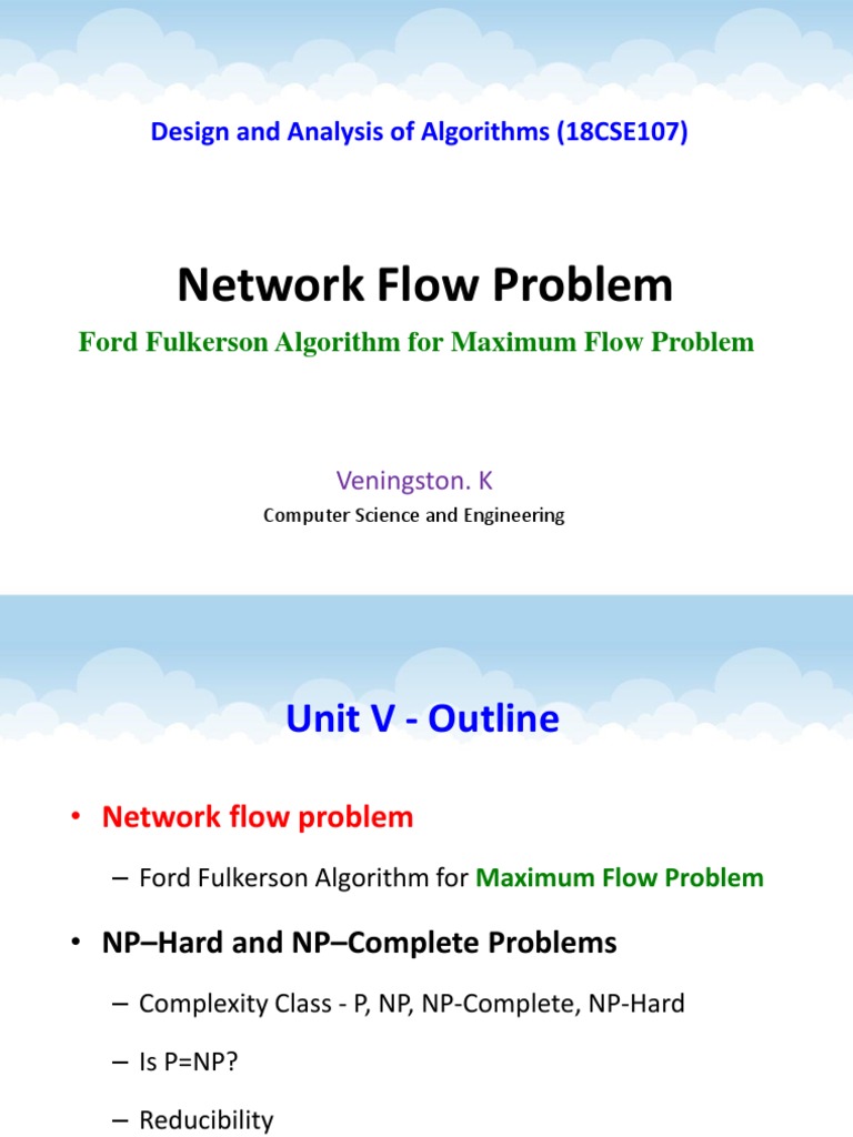 Ford Fulkerson Algorithm For Maximum Flow Problem Pdf Time Complexity Graph Theory