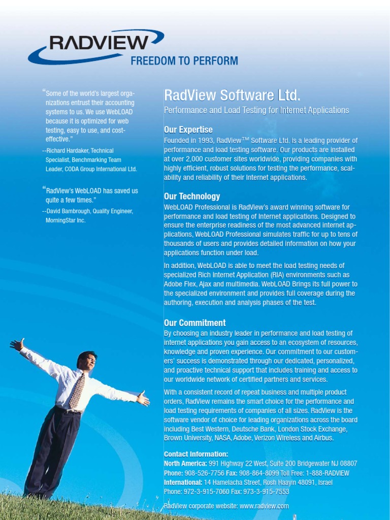 RadView Corporate Profile | PDF | Internet | Technical Support
