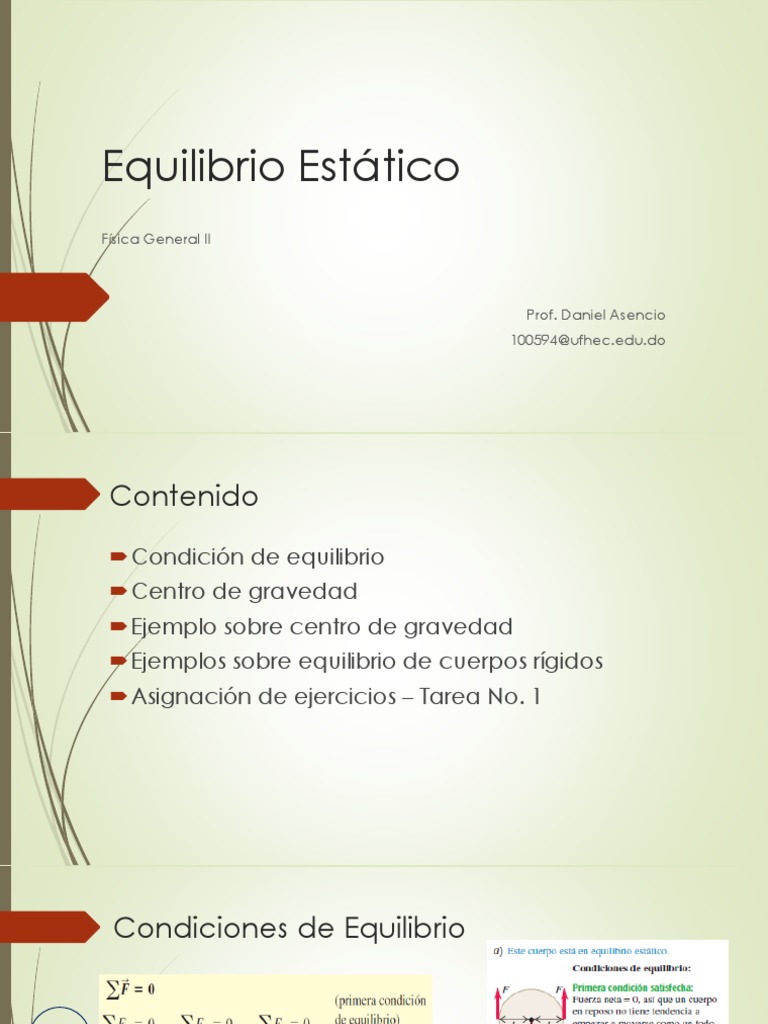 Equilibrio Estático | PDF | Ciencia y matemática