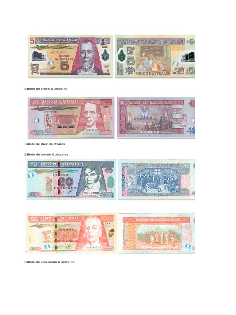 Billete de Cinco Quetzales | PDF