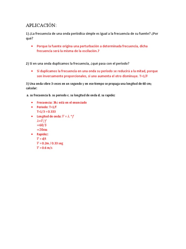 Taller de Ondas | PDF | Frecuencia | Olas