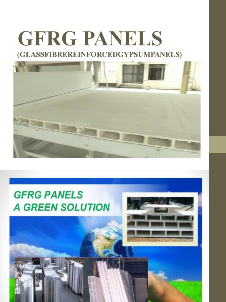 GFRG Panels: (Glassfibrereinforcedgypsumpanels) | PDF | Wall | Concrete