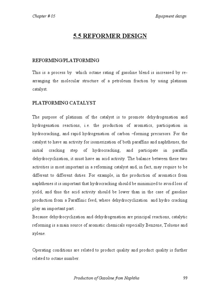 5.5 Reformer Design-5 | PDF | Chemical Process Engineering | Chemistry
