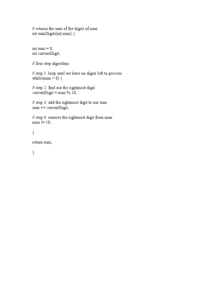 algorithm-to-find-sum-of-the-digits-of-num-pdf-computer-program