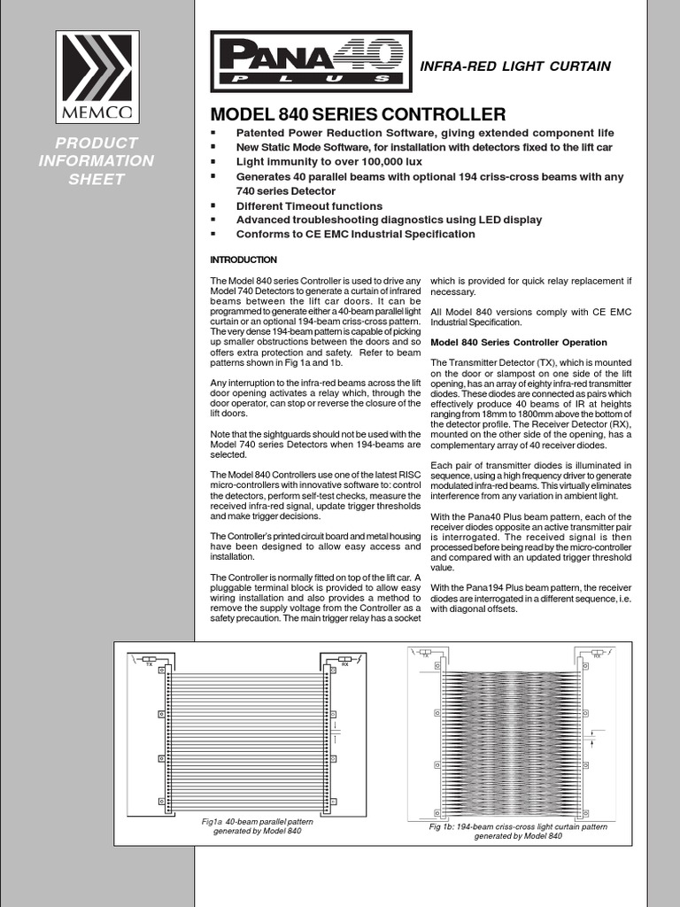 Model 840 Series Controller: Product Information Sheet | PDF | Relay ...