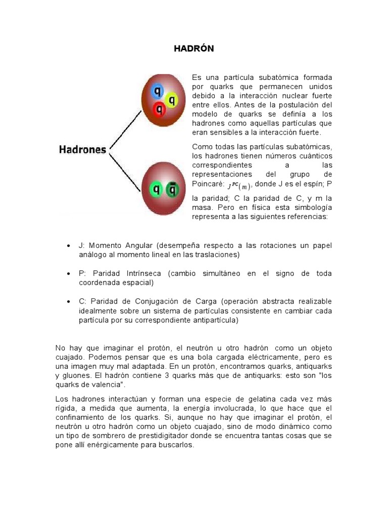 Hadrones | PDF | Hadron | Cuarc