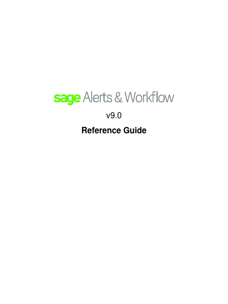saGEWORKFLOW Manual PDF | PDF | Microsoft Outlook | Databases