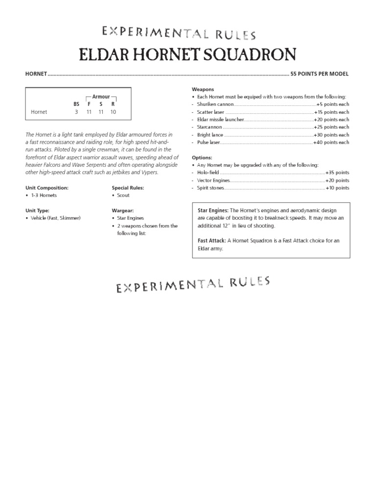 Hornet Exp | PDF
