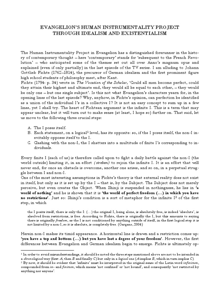 Evangelions Human Instrumentality Projec PDF | PDF | Being And Time ...