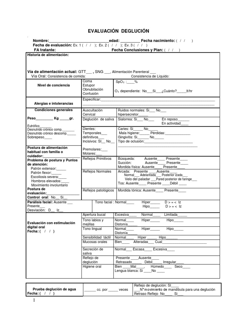 DEGLUCIÓN - Evaluación Deglución PDF | PDF | Anatomia animal ...