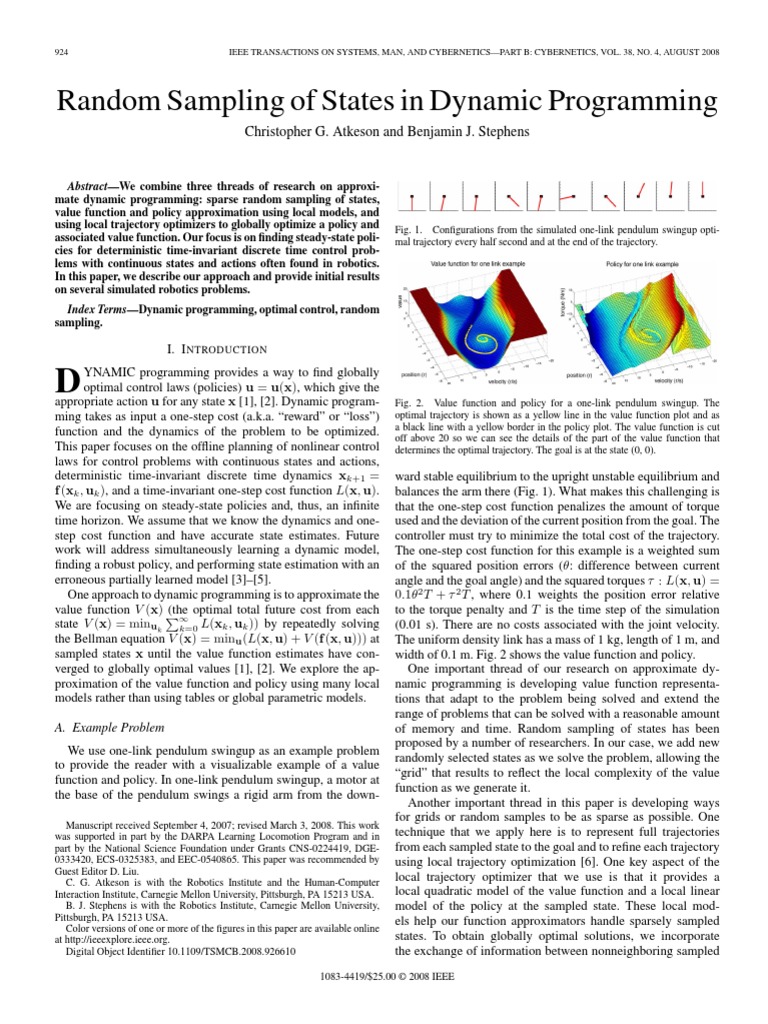 Random Sampling of States in Dynamic Programming: Christopher G ...