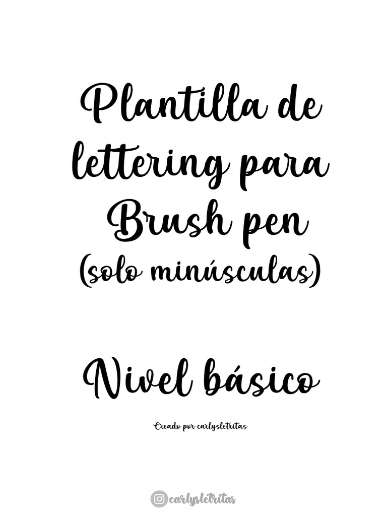 Plantilla de Lettering Minúsculas | PDF