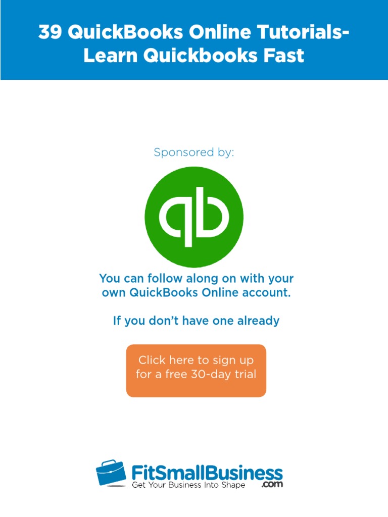 39 QuickBooks Online Tutorials Guide | PDF | Receipt | Quick Books