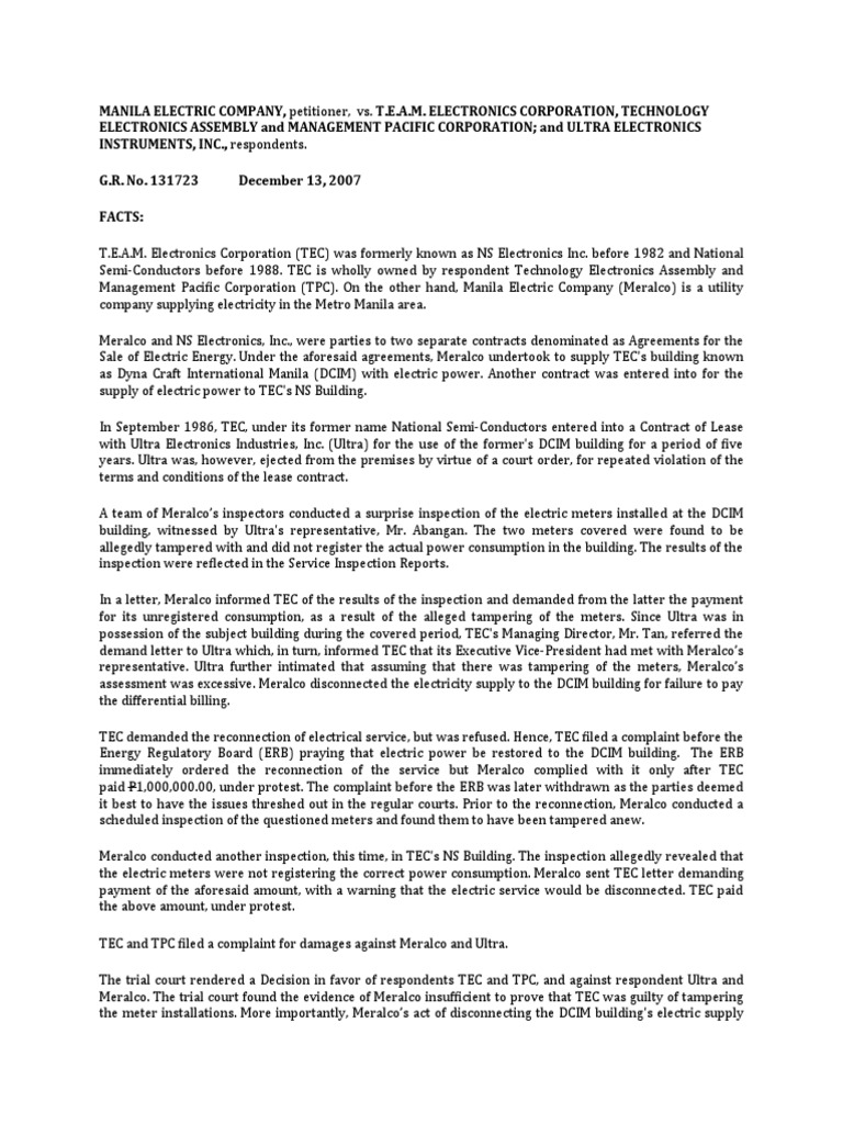 Meralco v. TEAM | PDF | Public Law | Justice