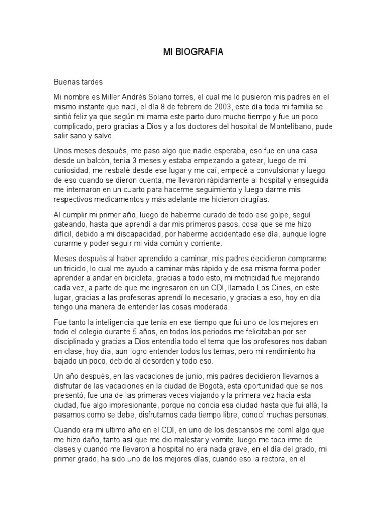 Mi Biografia | PDF