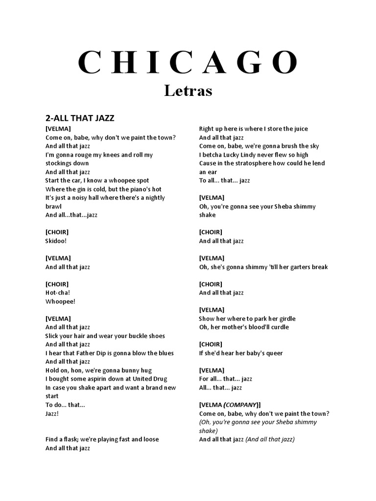 Chicago: Letras | PDF
