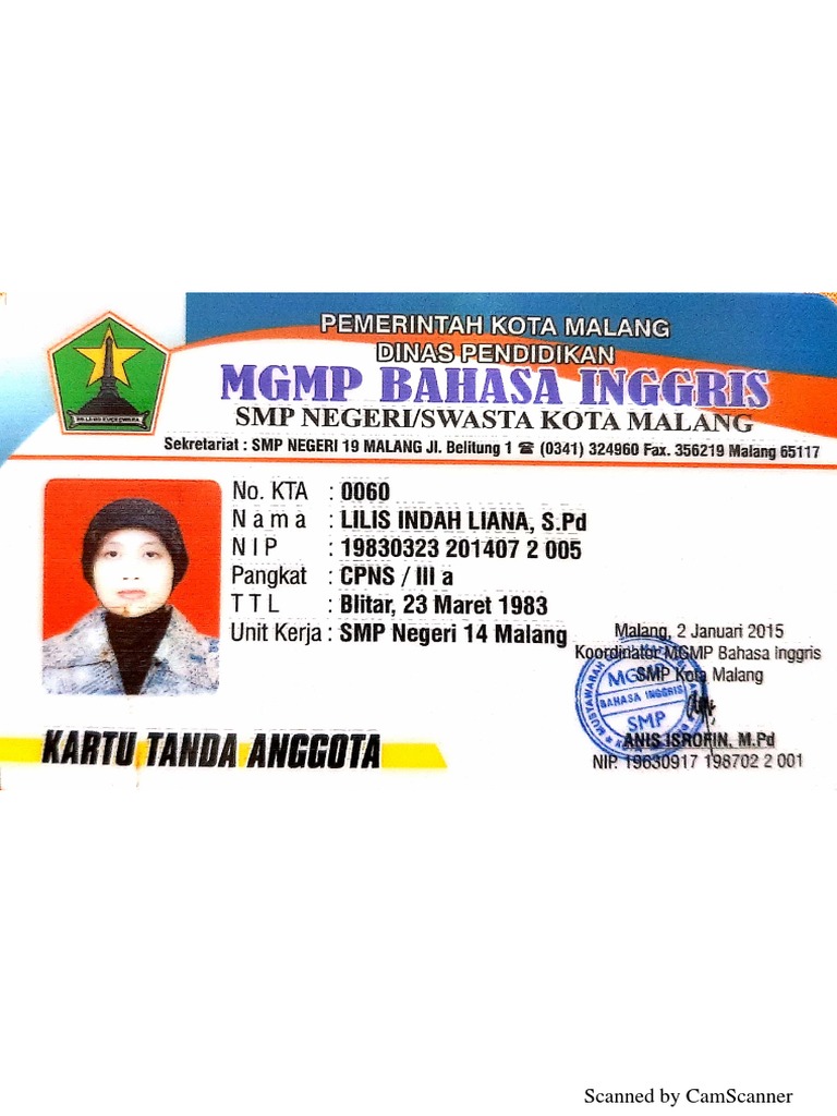 Kartu MGMP Bu Lilis | PDF