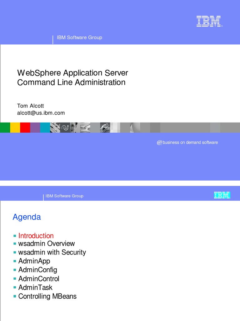Websphere Application Server Command Line Administration: Ibm Software ...