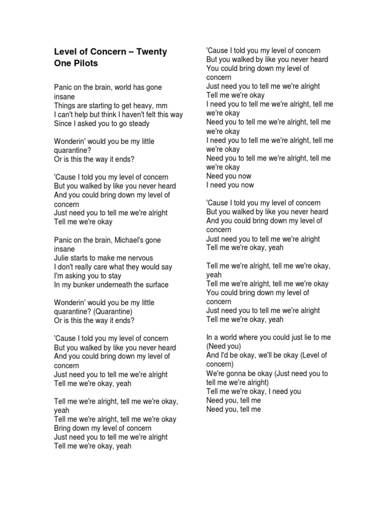 Level of Concern | PDF