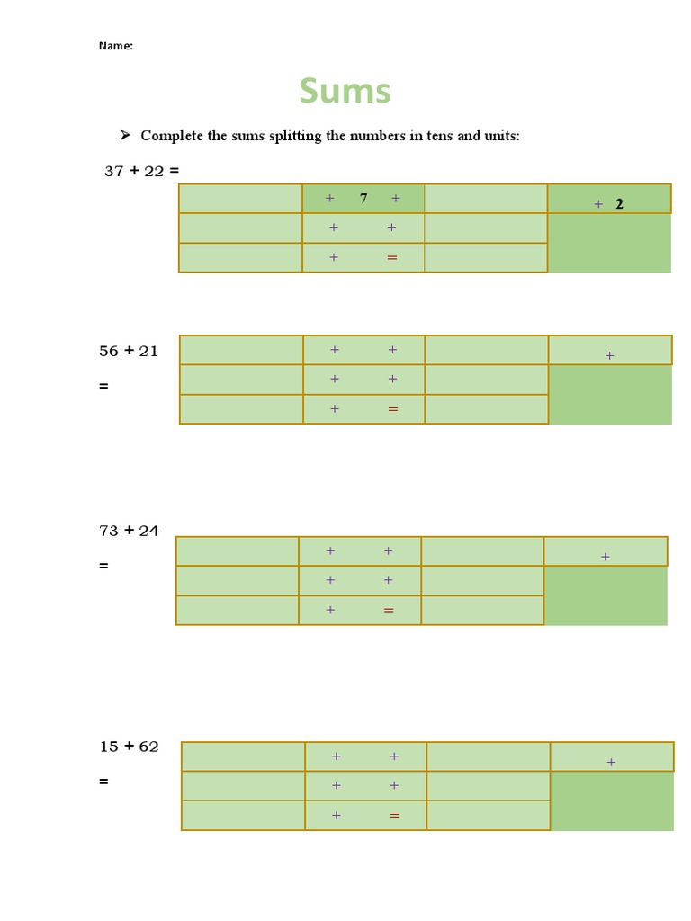 Greater Than & Less Than, and Sums | PDF