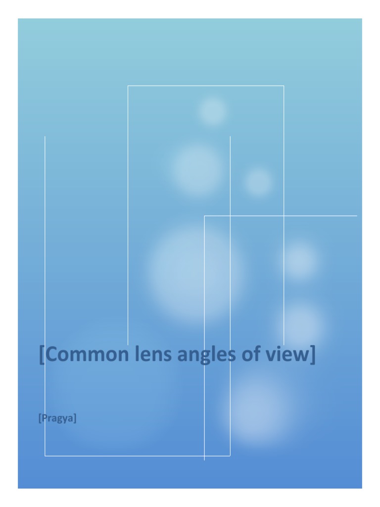 Common Lens Angles of View | PDF | Computers | Technology & Engineering
