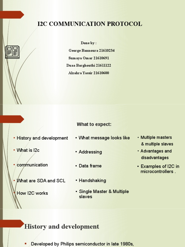I2C Communication Protocol | Download Free PDF | Communications ...