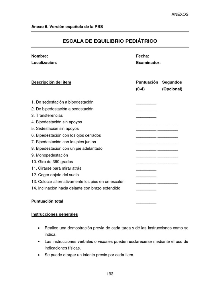 Adaptación Transcultural y Validación Al Español de La Pediatric ...