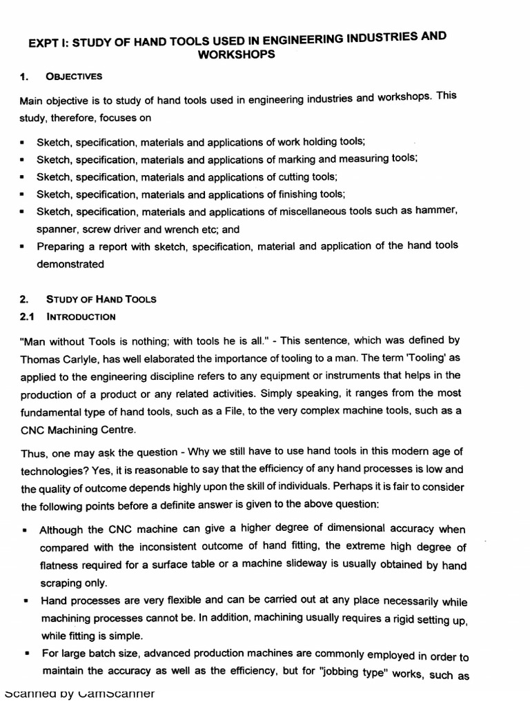 Sample Lab Report of IPE Workshop | PDF