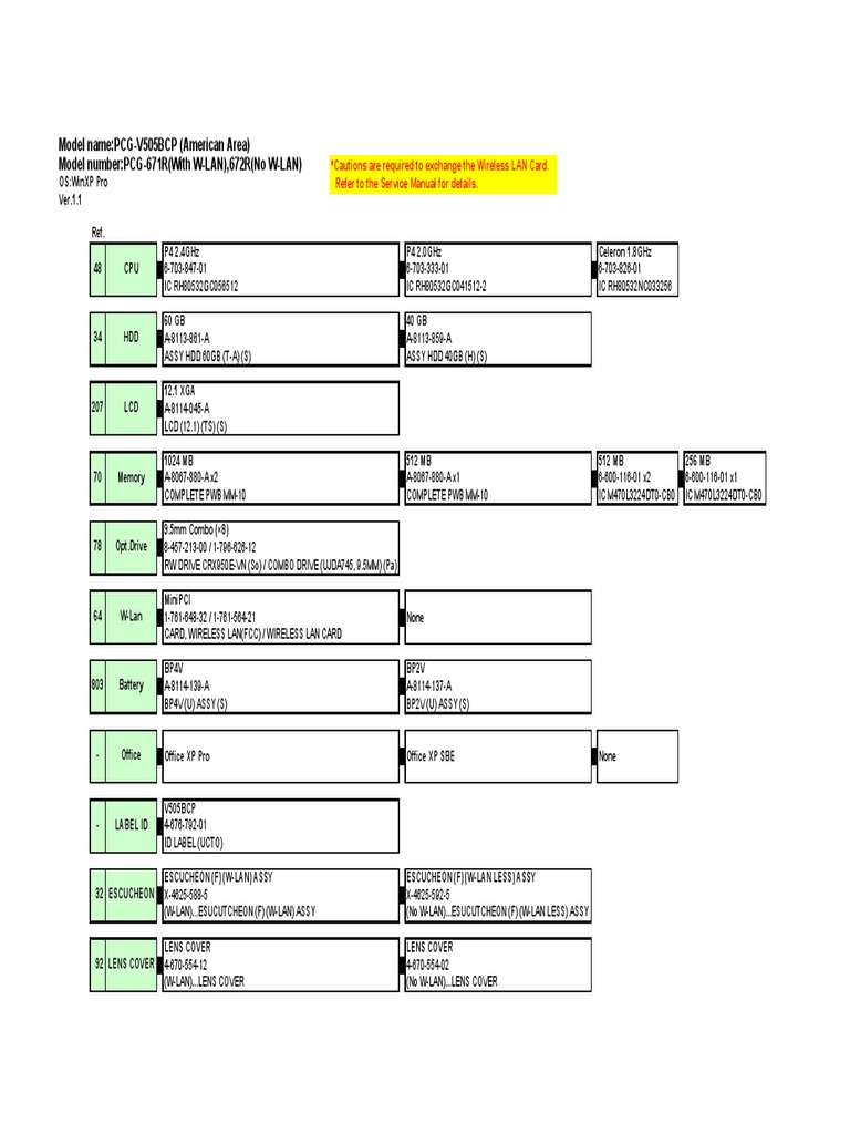 PCG-V505BCP Ver1 1 | PDF | Computer Related Introductions | Personal Computing
